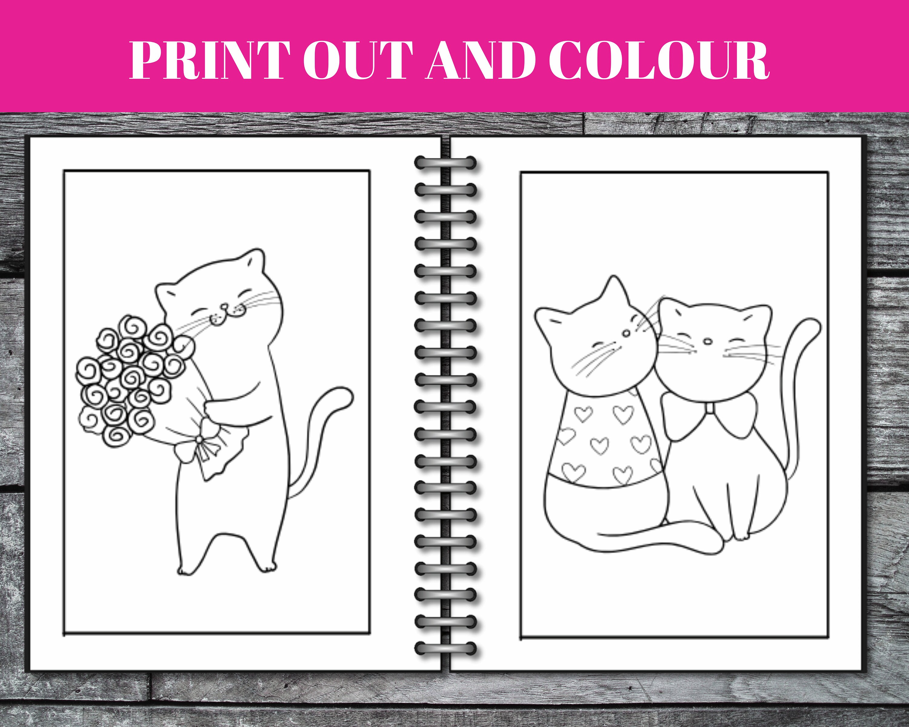 180+ Valentine's Day Coloring Page Set - Valentine's Day Kids Activity ...