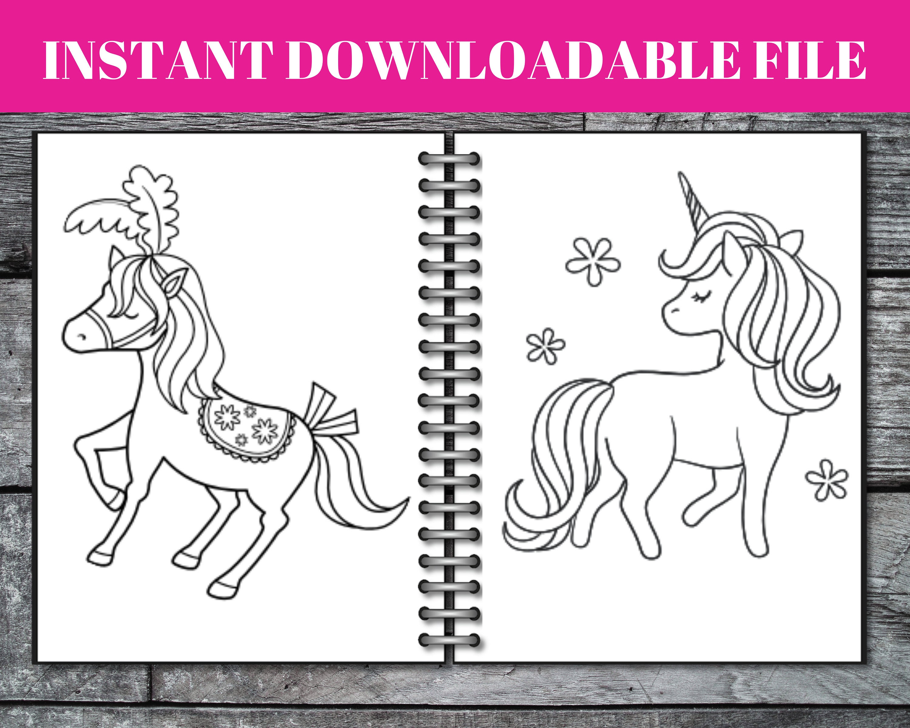 112 Unicorn Colouring Book Pages Colouring Sheets Unicorns - Etsy
