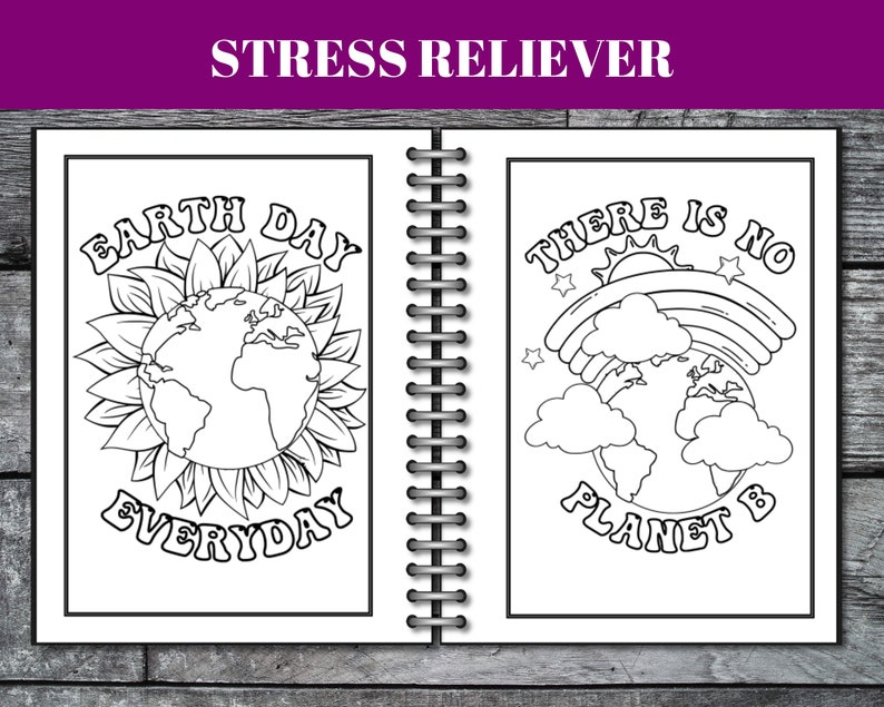 30 Earth Day Coloring Page PRINTABLE, Nature Activity, Planet Earth ...