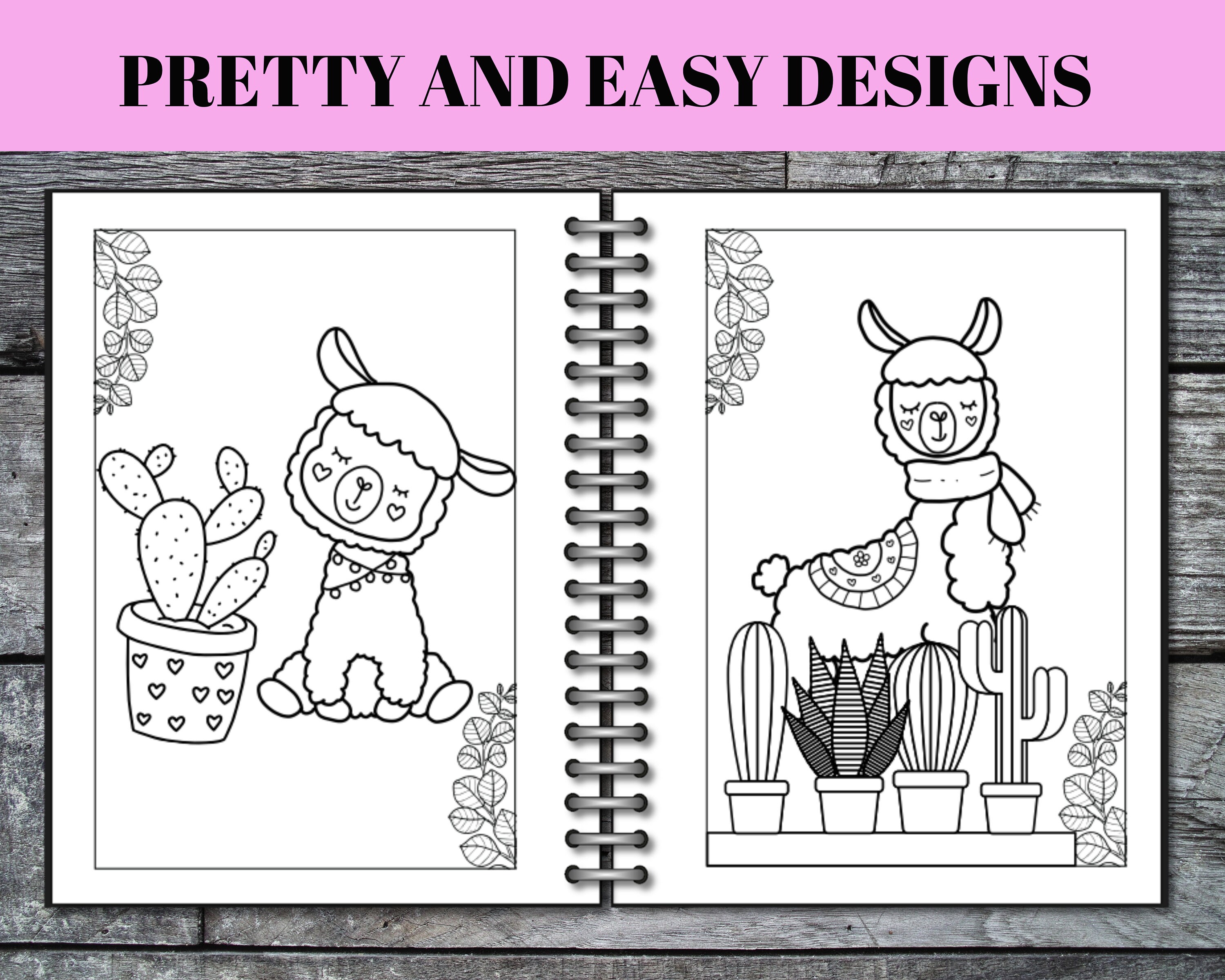 20 Llama Coloring Pages, Printable Pages, Cute Llama Coloring Book ...