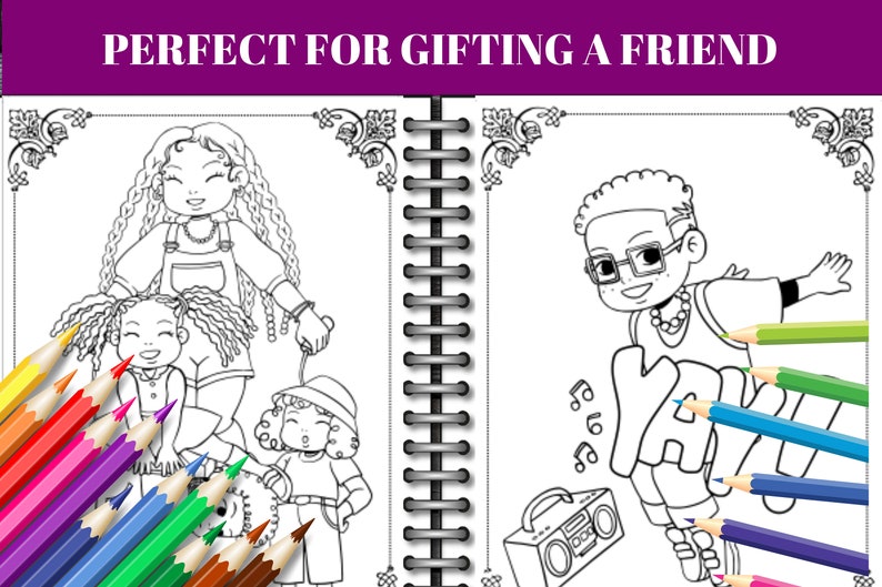 25 Black Girl Magic Coloring Pages for Kids A4 INSTANT - Etsy