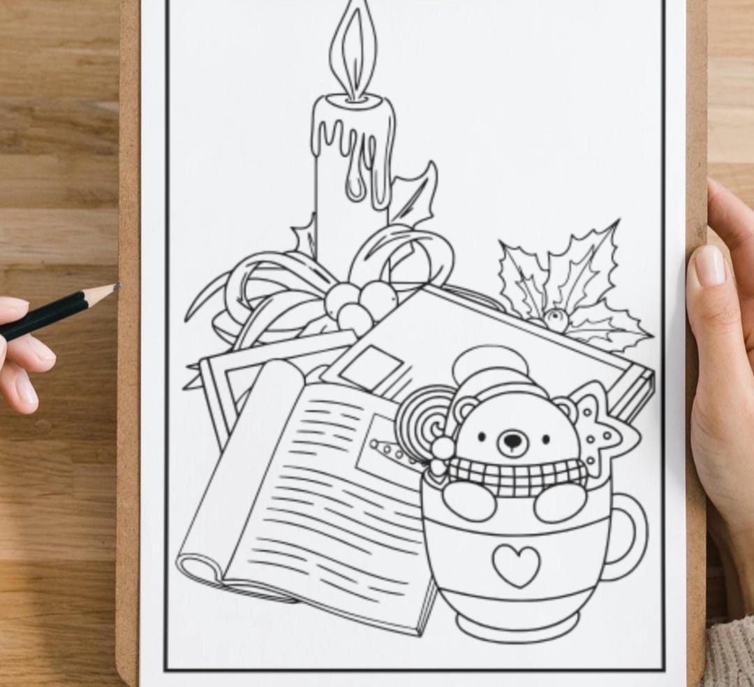 20 Cozy Girl Christmas Colouring Pages | Instant Download PDF | X-mas ...