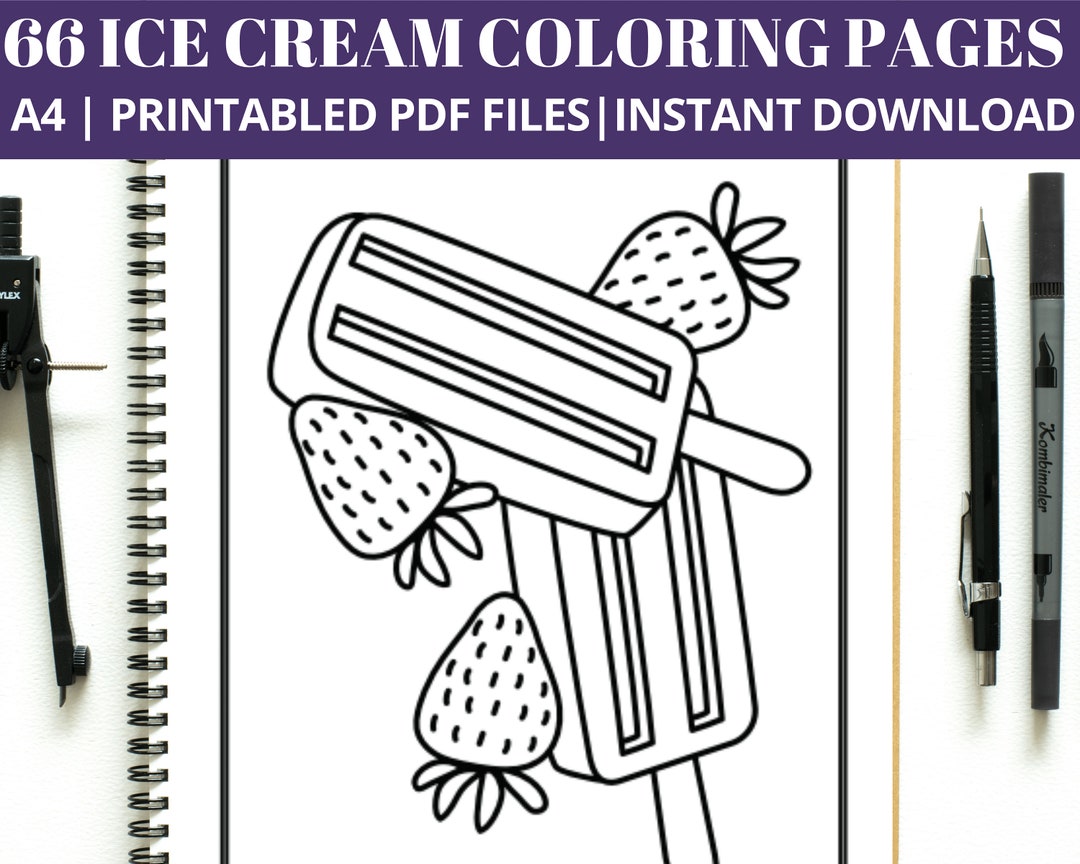 Ice Cream Coloring Pages for Kids, 60+ Ice Cream Coloring Sheets, Ice ...