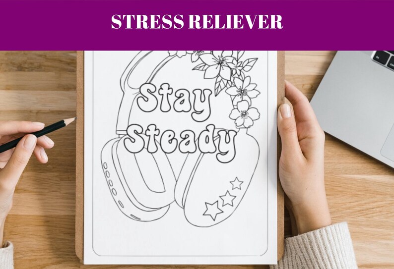 Self-love Affirmation Coloring Pages, Stress & Anxiety Relief (digital ...
