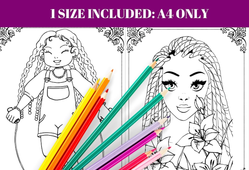 25 Black Girl Magic Coloring Pages for Kids A4 INSTANT - Etsy