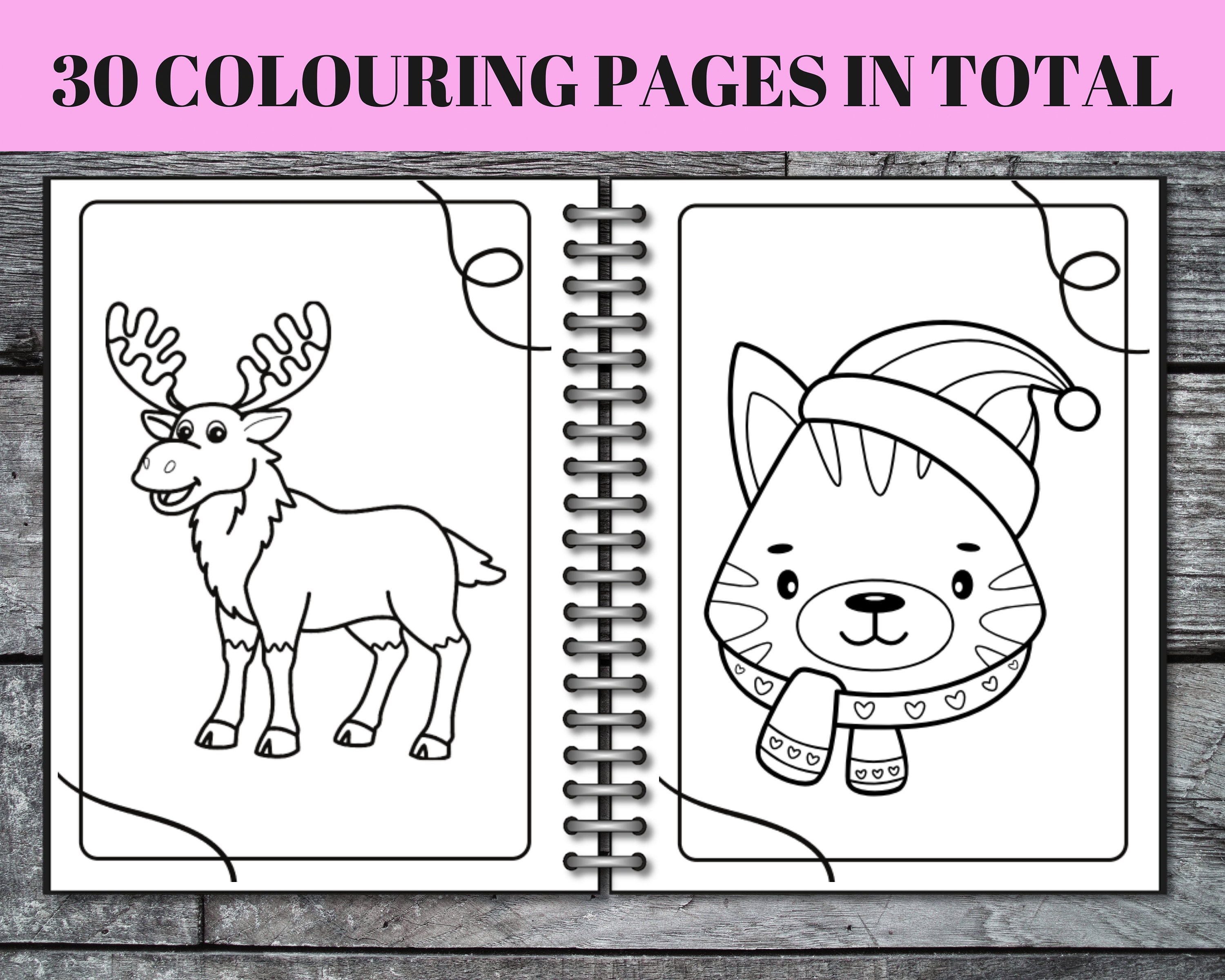 30 Winter Coloring Pages, Christmas Coloring Pages, Christmas Printable ...