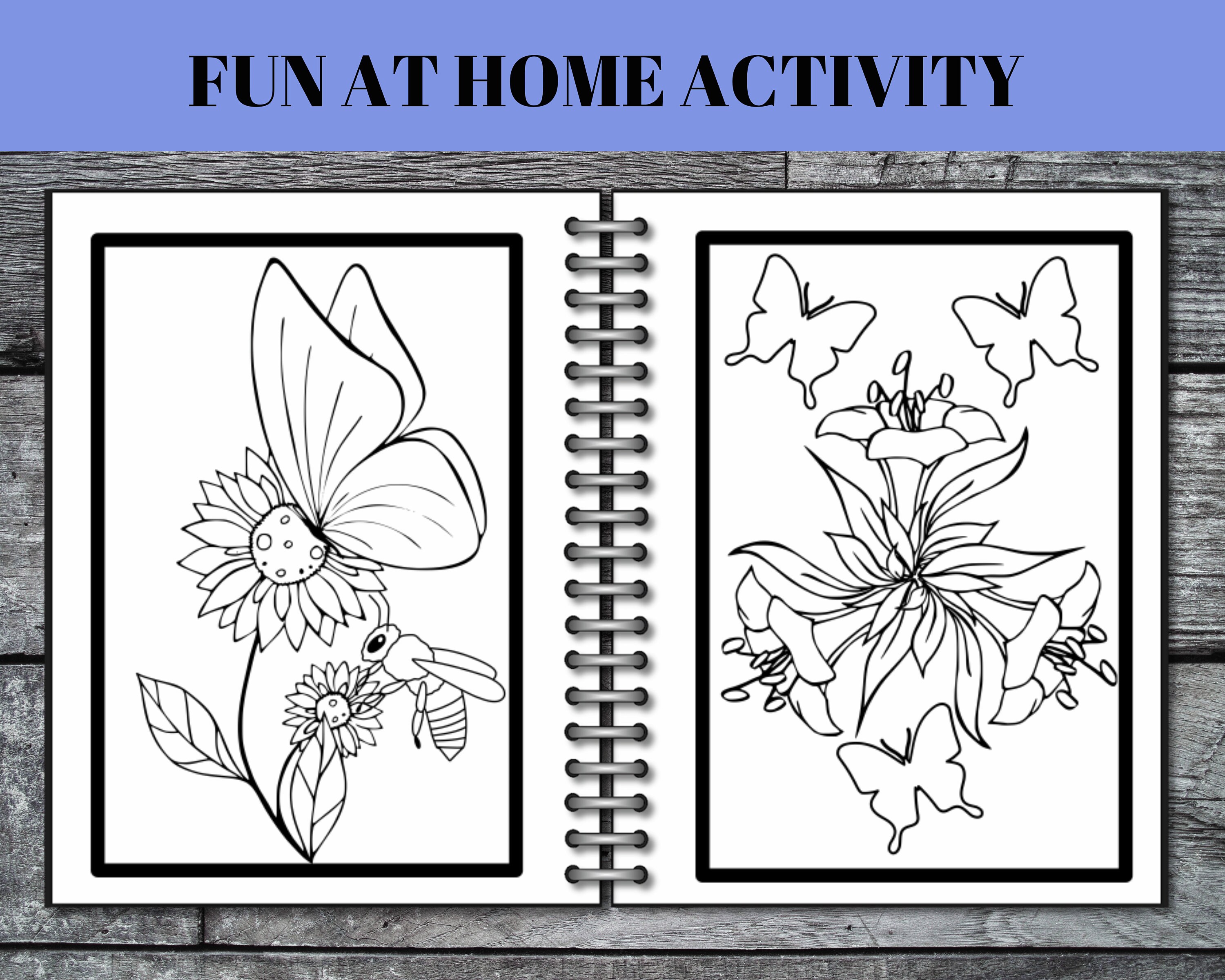 50 Nature Coloring Pages, Vegetable Garden, Spring Flowers, Forest ...