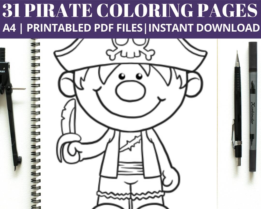 30+ Pirate Coloring Pages, Pirate Party Printables, Pirate Activities ...