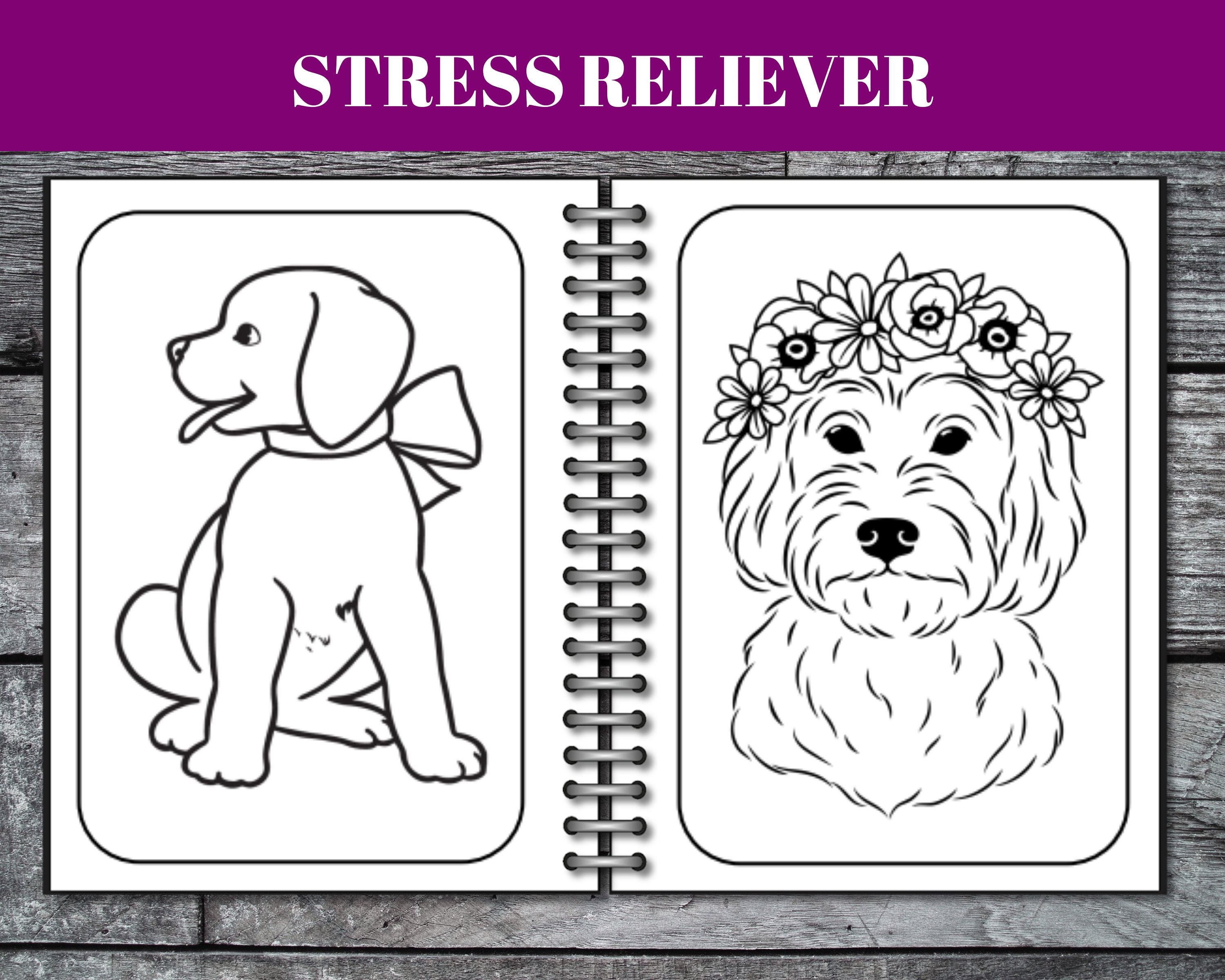35 Adorable Dog Coloring Pages Bundle, Dog Lover Printables, Dog Owner ...