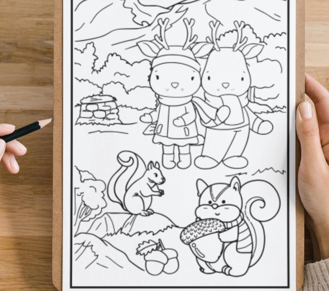 20 Cozy Fall Colouring Pages | Printable Colouring Pages | Cozy Season ...