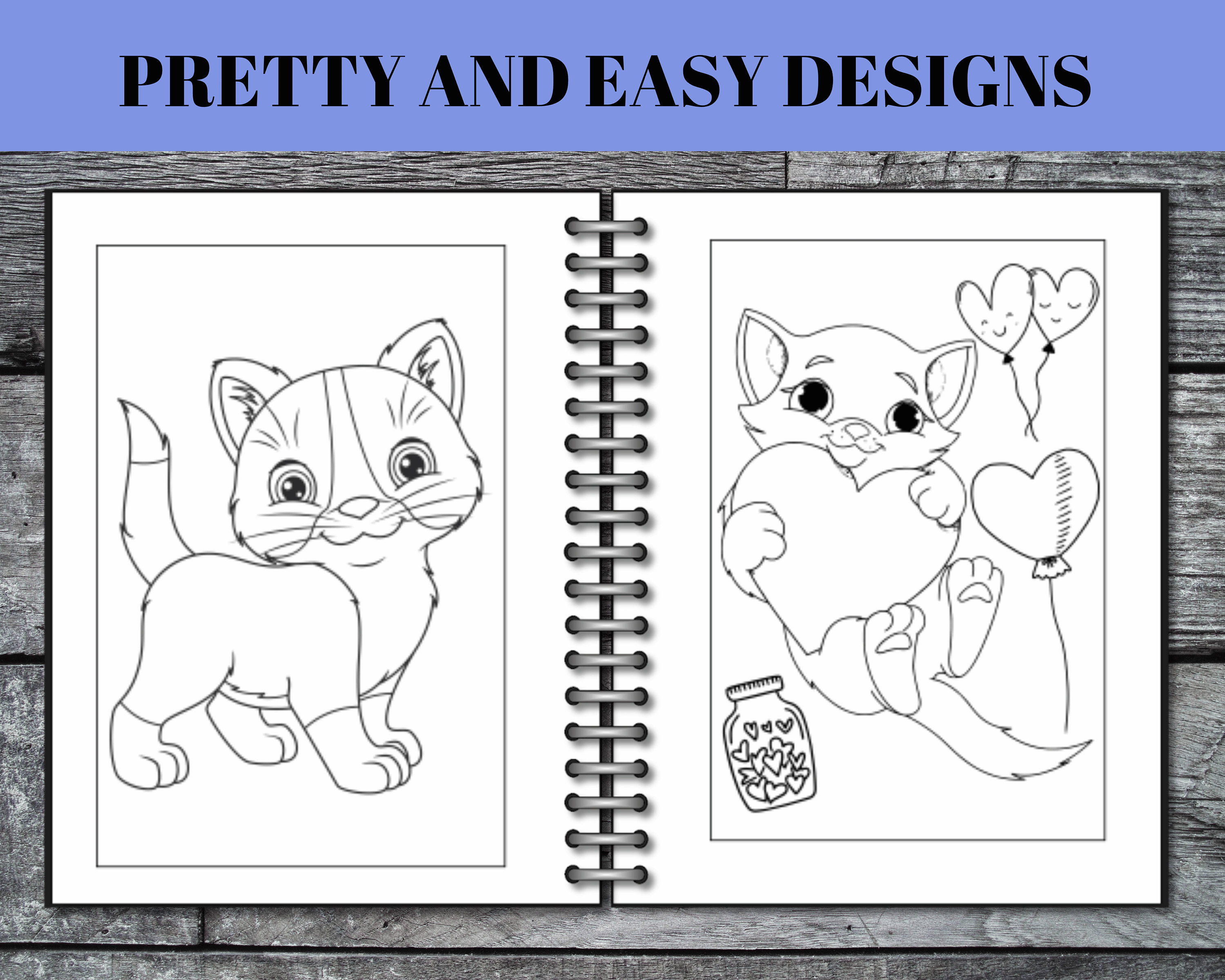 50 Cat Coloring Pages, Printable Cat Coloring Pages for Kids, Boys ...