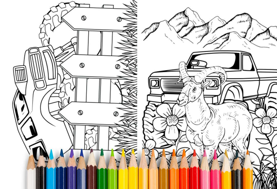 20 Monster Truck Coloring Pages, Monster Truck Printables, Monster ...