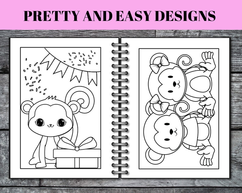 70+ Jungle Monkey Coloring Pages - Monkey Coloring Book for Kids Boys ...