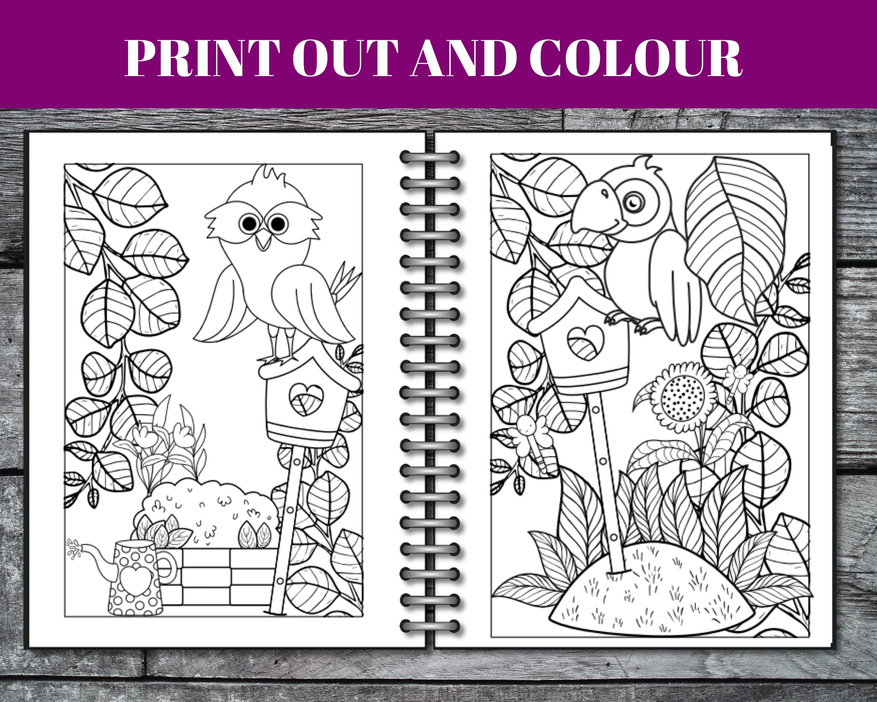 90 Bird Coloring Pages Printable Bird Coloring Pages for - Etsy