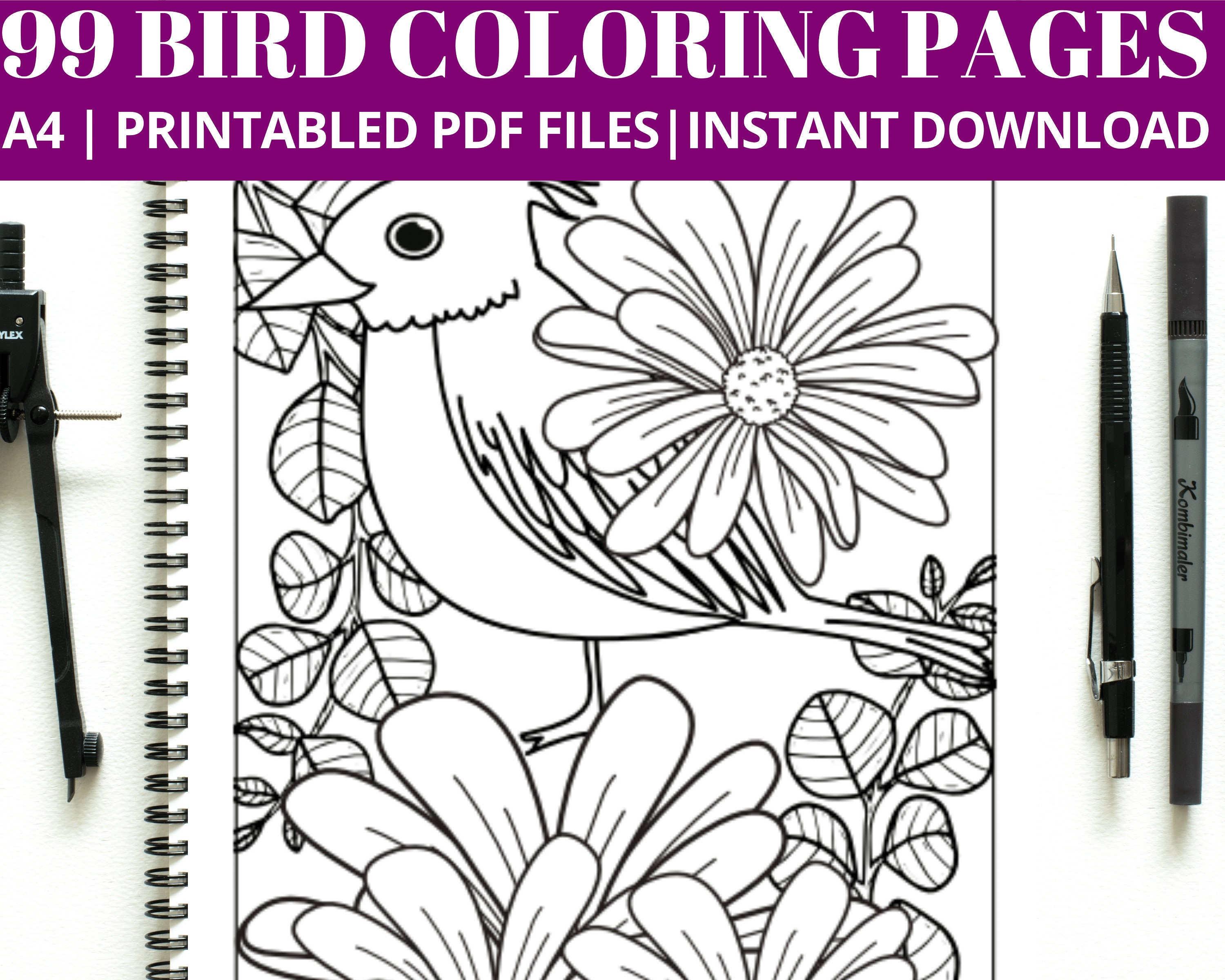 90+ Bird Coloring Pages, Printable Bird Coloring Pages for Kids, Boys ...