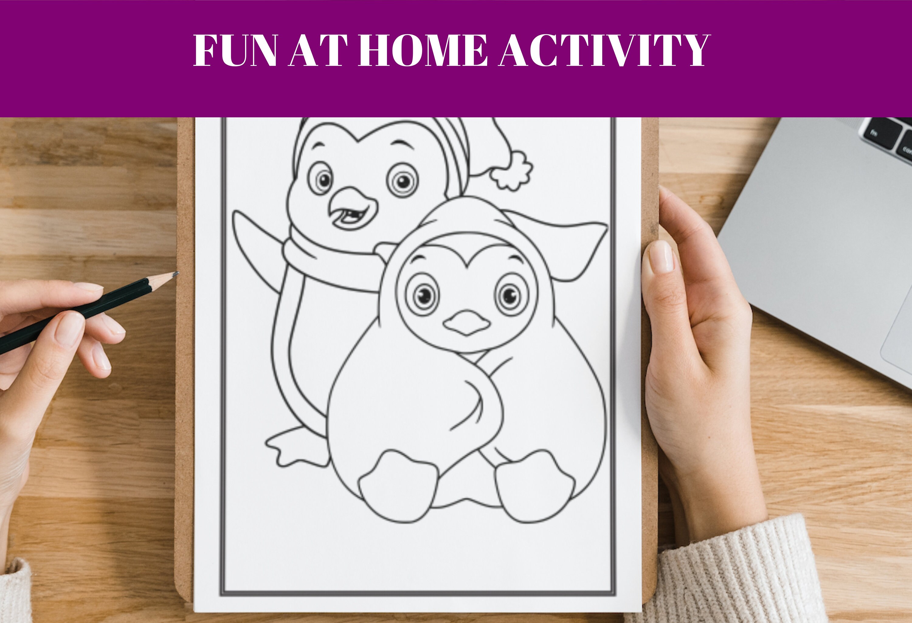 20 Penguin Coloring Pages for Kidskids Party Games Penguin - Etsy