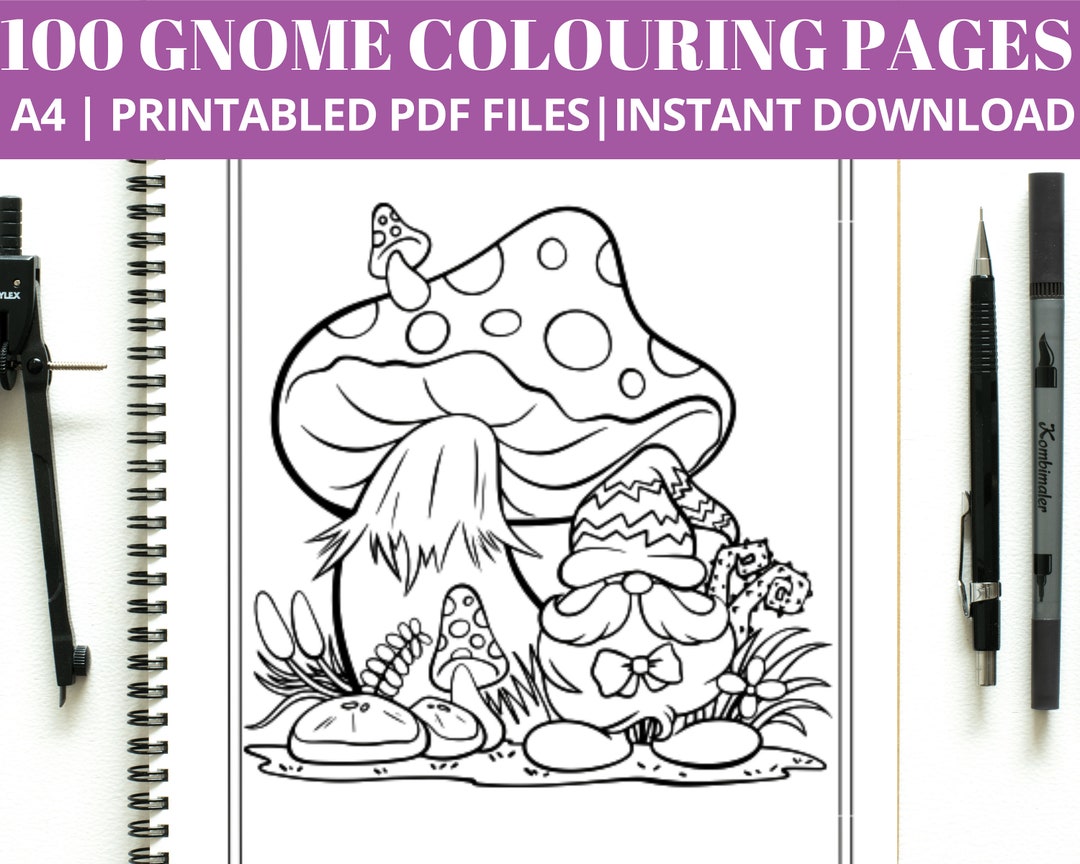 100 Gnome Coloring Pages for Kids Boys and Girls - Printable Pages ...