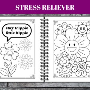 50 Groovy Coloring Pages, Kids Coloring Sheets, Groovy Birthday, Groovy ...