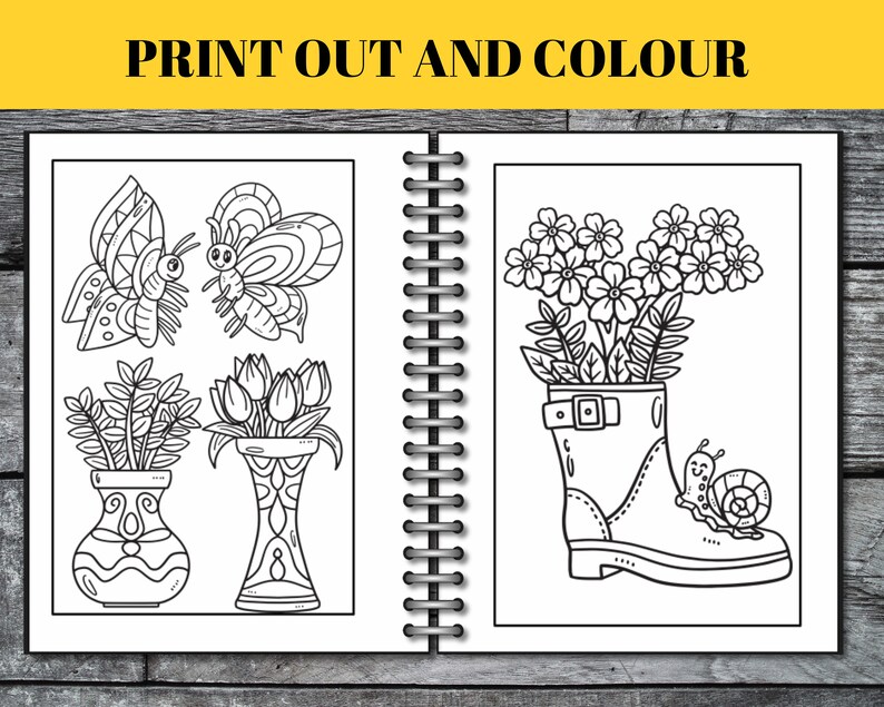 100+ Spring Coloring Page, Printable Spring Kids Activity Pages, Spring ...