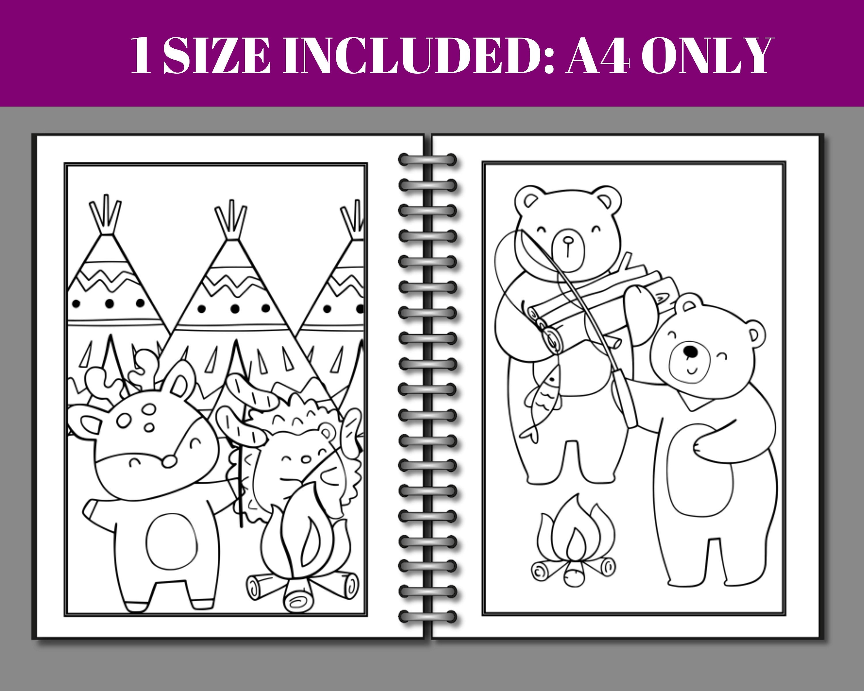 20 Fun Camping Coloring Pages for Preschool and Kindergarten Kids ...