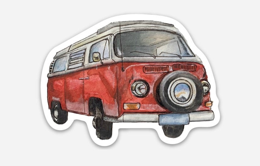 VW Bus Sticker - Etsy