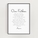 Lord's Prayer Our Father Digital Download Scripture | Etsy