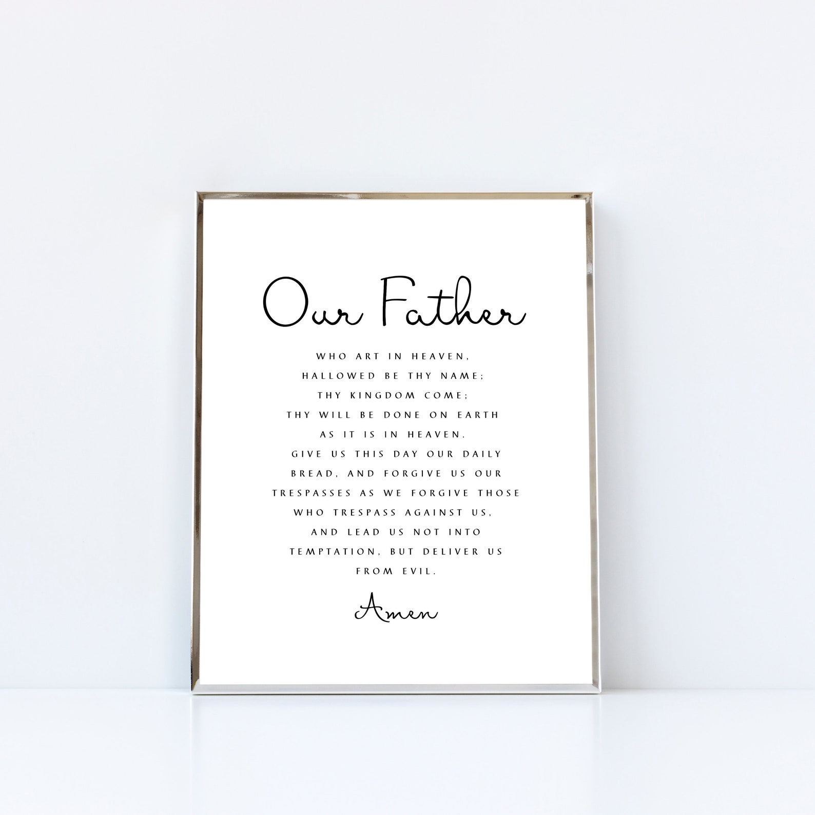 Lord's Prayer, Our Father, Digital Download, Scripture Wall Art ...