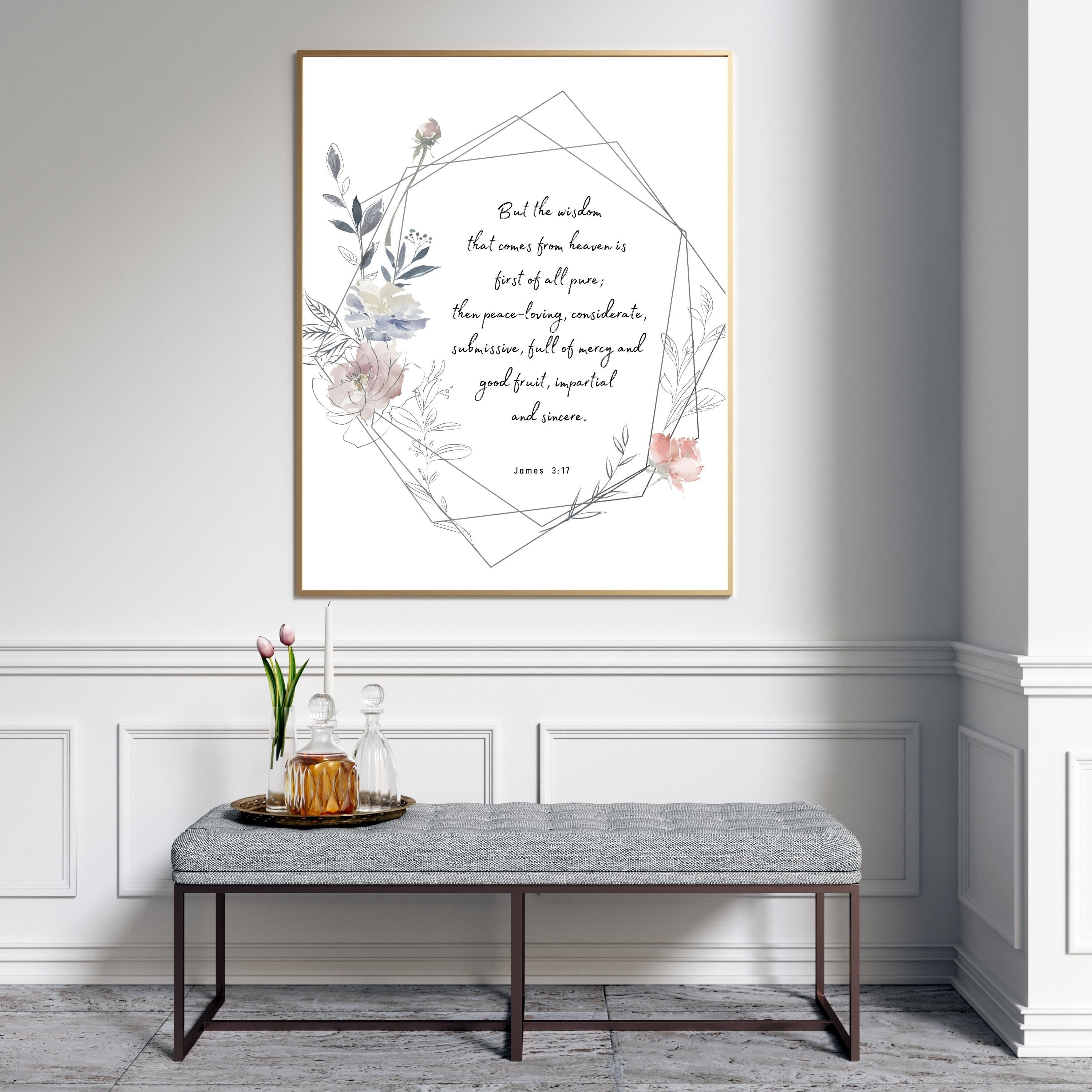 James 3:17, Digital Download, Scripture Wall Art, Printable, Bible ...