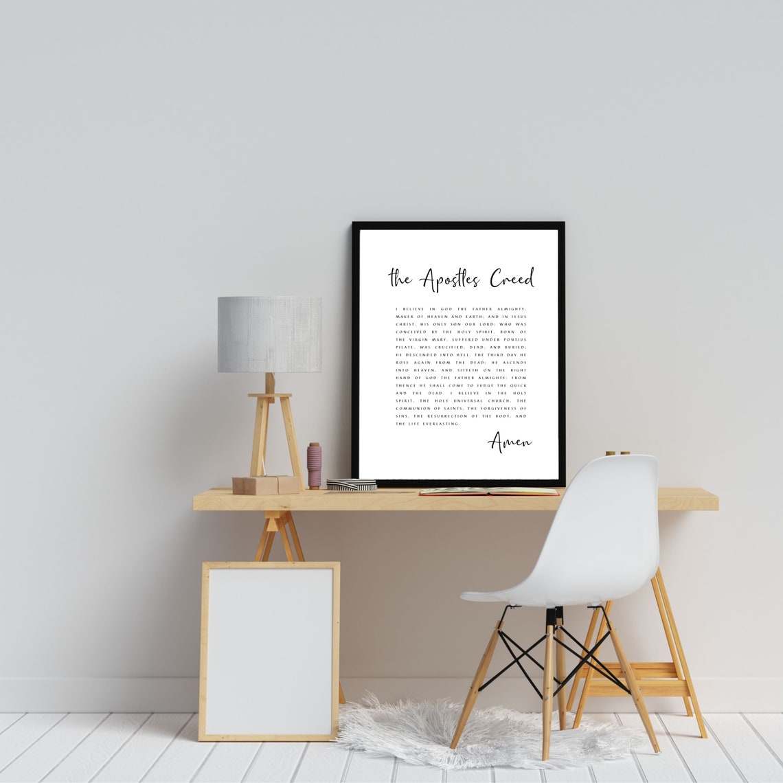 The Apostle's Creed, Digital Download for Christian, Bible Verse Wall ...