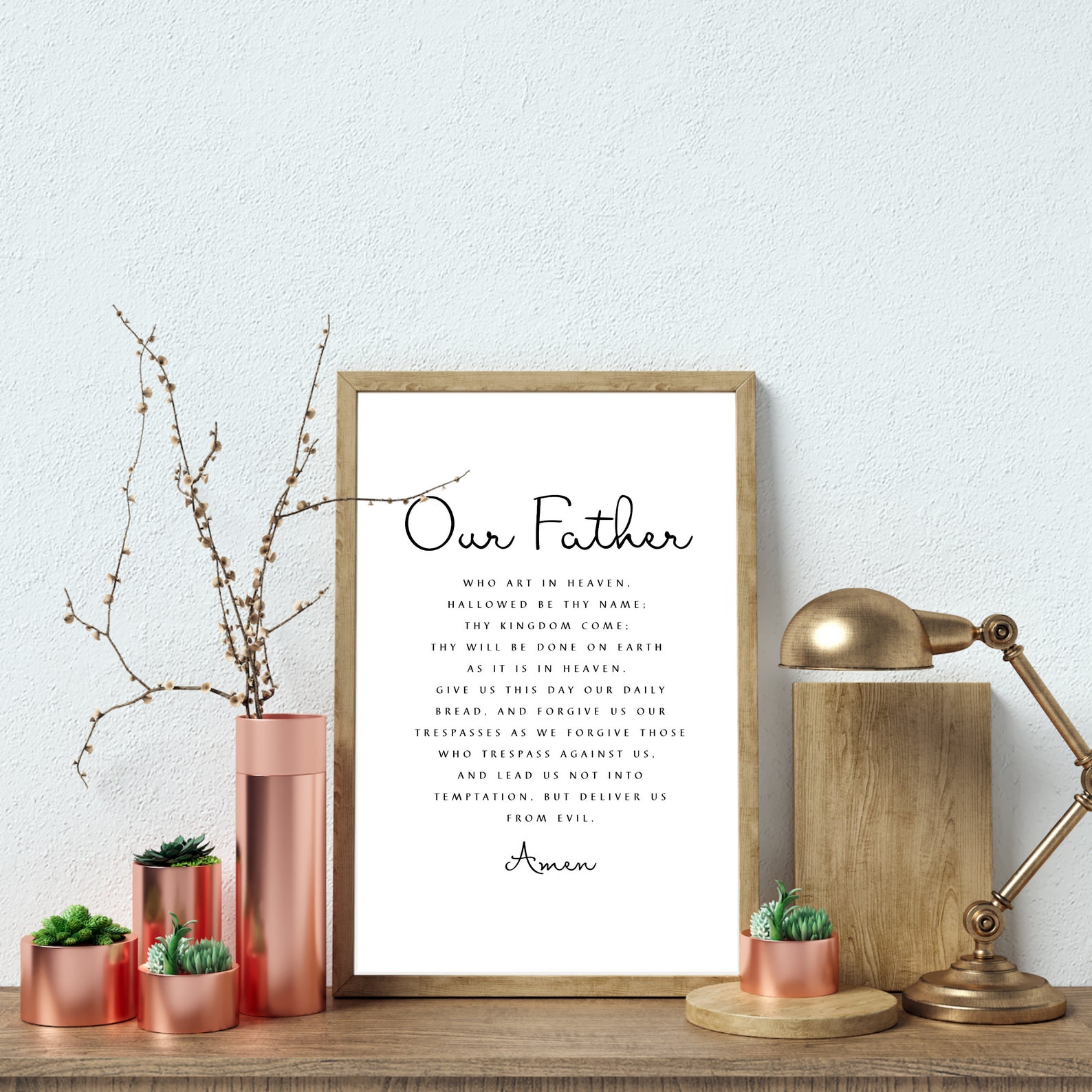 Lord's Prayer Our Father Digital Download Scripture | Etsy