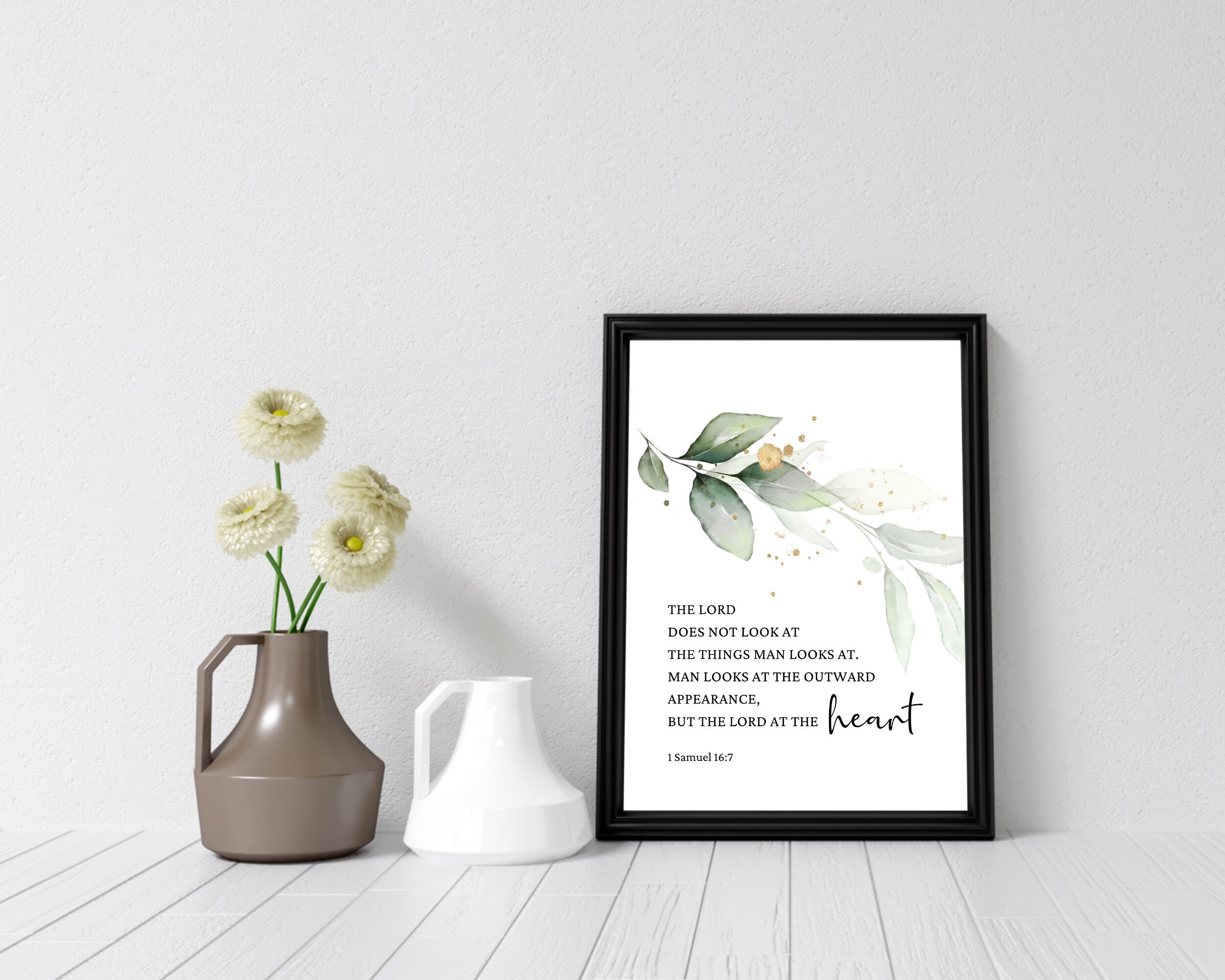 1 Samuel 16:7, Digital Download, Scripture Wall Art, Watercolour ...