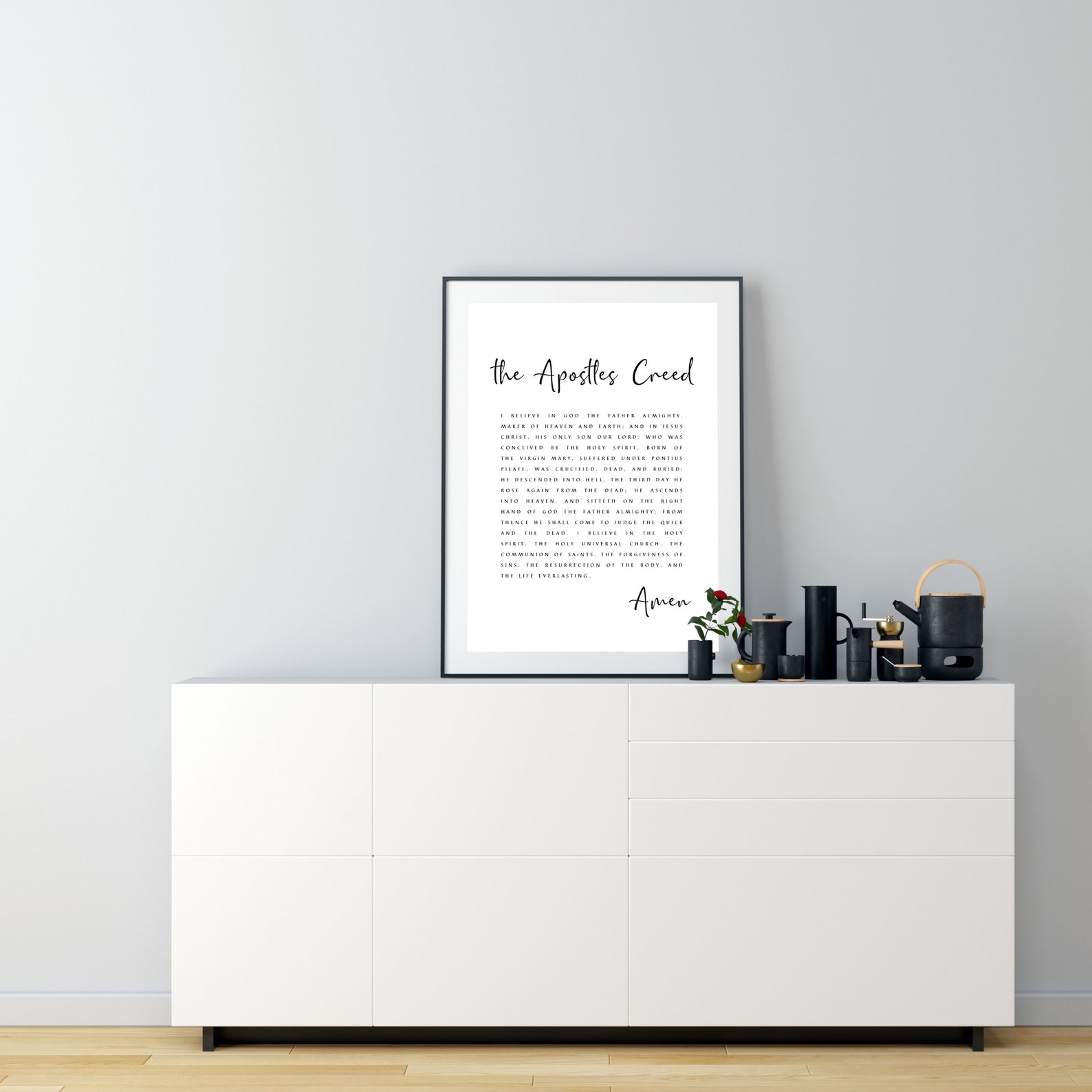 The Apostle's Creed, Digital Download for Christian, Bible Verse Wall ...