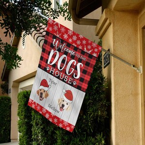 Personalized Dog Flag, Custom Photo Flag, Christmas Flag Decor, Funny ...