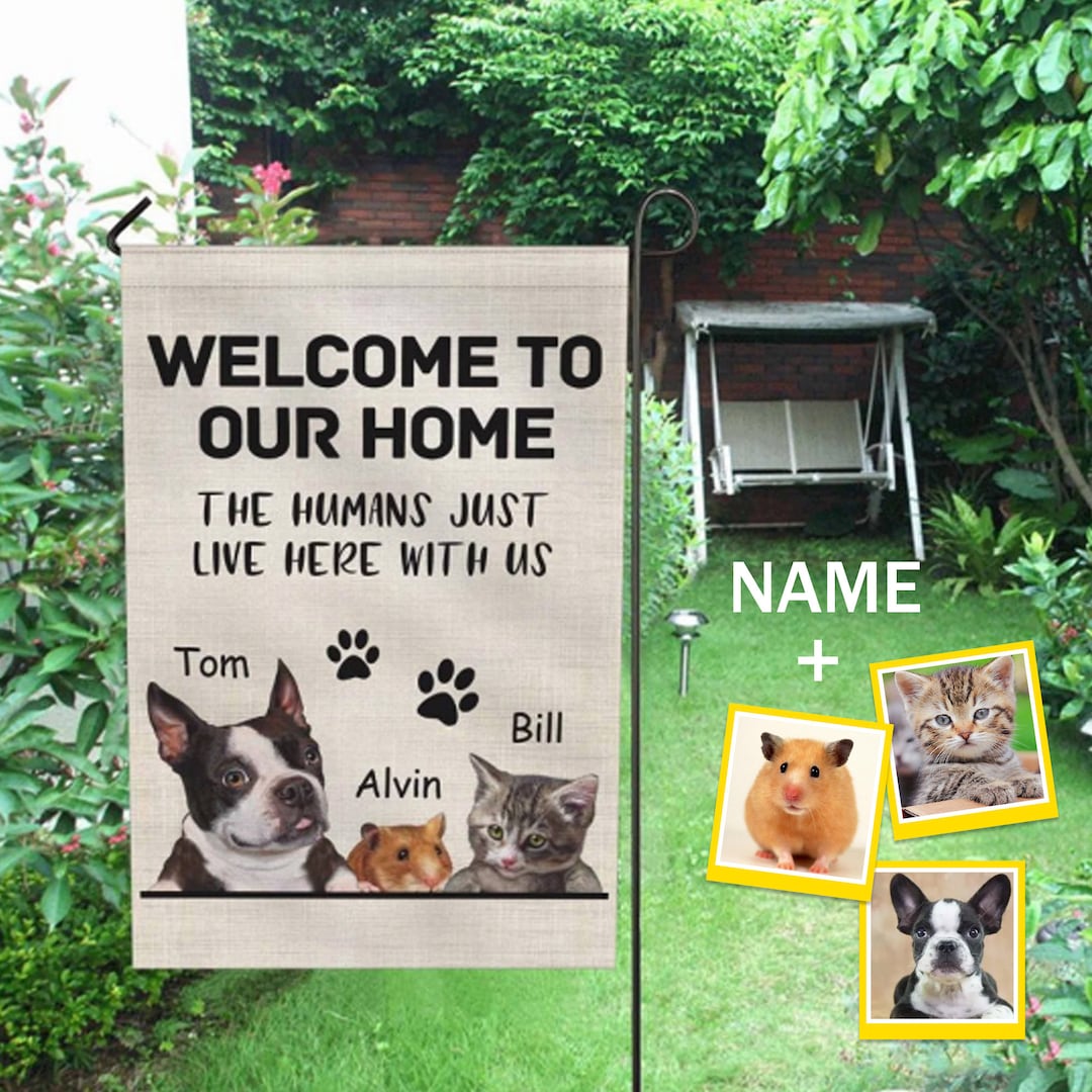 Custom Photo Garden Flag: Personalized Pet Welcome Yard Decor - Etsy