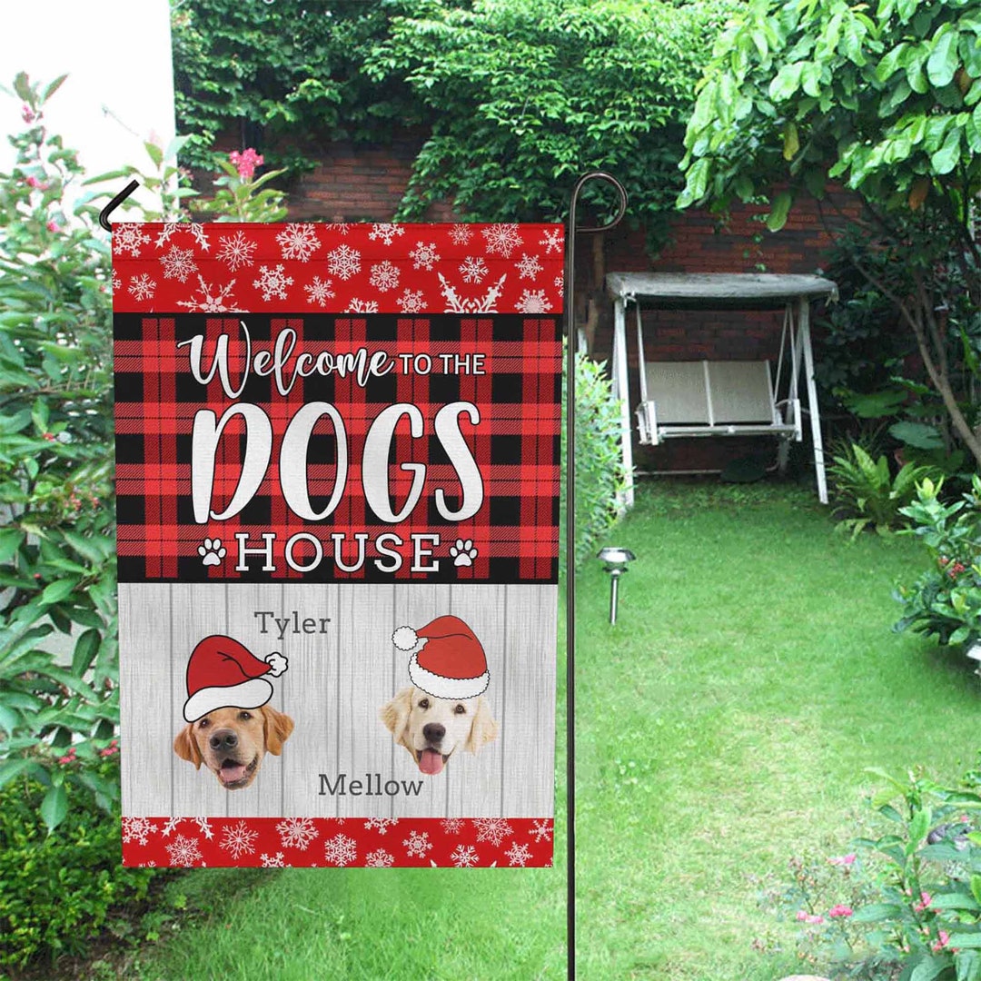 Personalized Dog Flag, Custom Photo Flag, Christmas Flag Decor, Funny ...