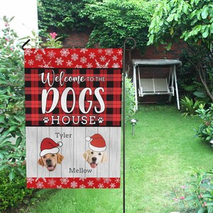 Personalized Dog Flag, Custom Photo Flag, Christmas Flag Decor, Funny ...