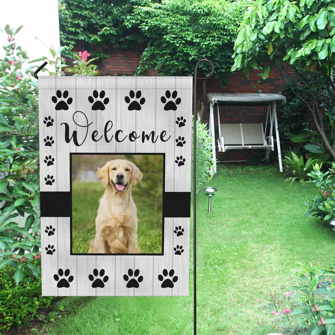 Personalized Pet Garden Flag: Custom Photo Welcome Yard Decor - Etsy