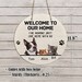 Custom Photo Pet Round Wood Sign, Personalized Welcome to Our House ...
