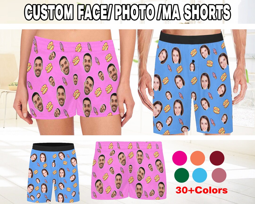 Custom Face Pajama Shorts, Personalized Pajama Trousers Unisex, Custom ...