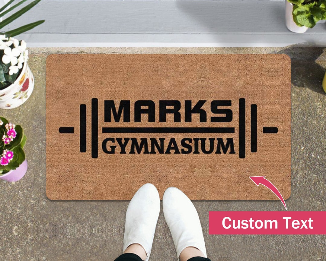 Custom Name Entrance Mat, Personalized Gym Doormat Decor, Home ...