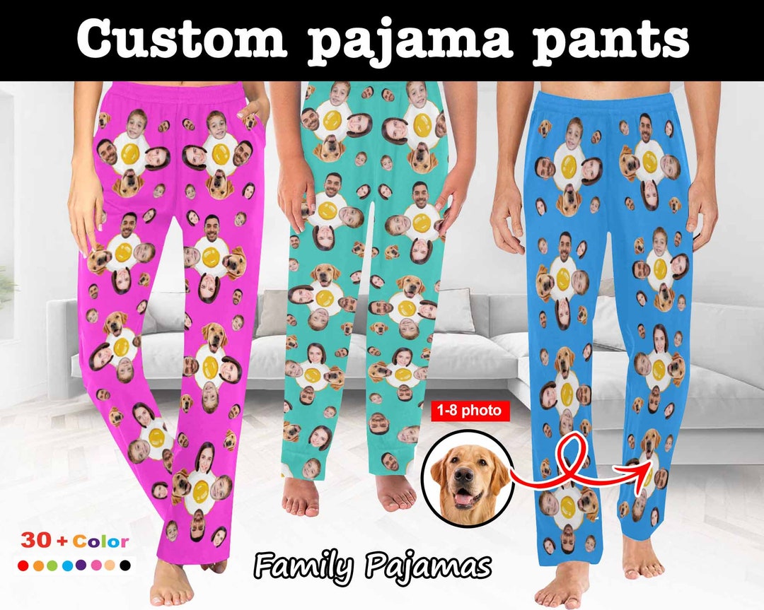 Personalized Pajama Pants Shorts, Custom Pajama for Men Women, Custom ...