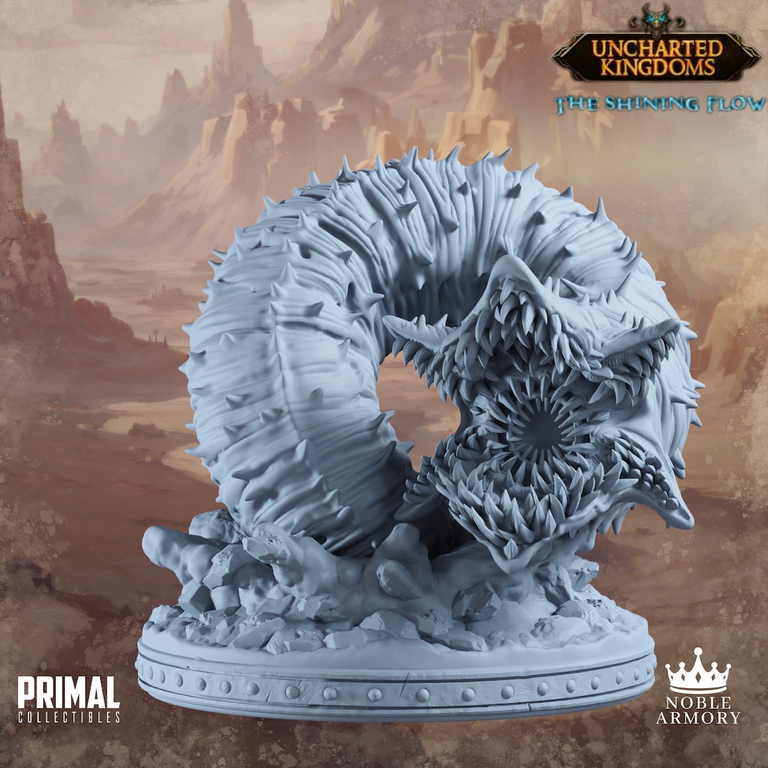 Earth Worm Dnd Tabletop Games Wargames Miniature Primal Collectibles - Etsy