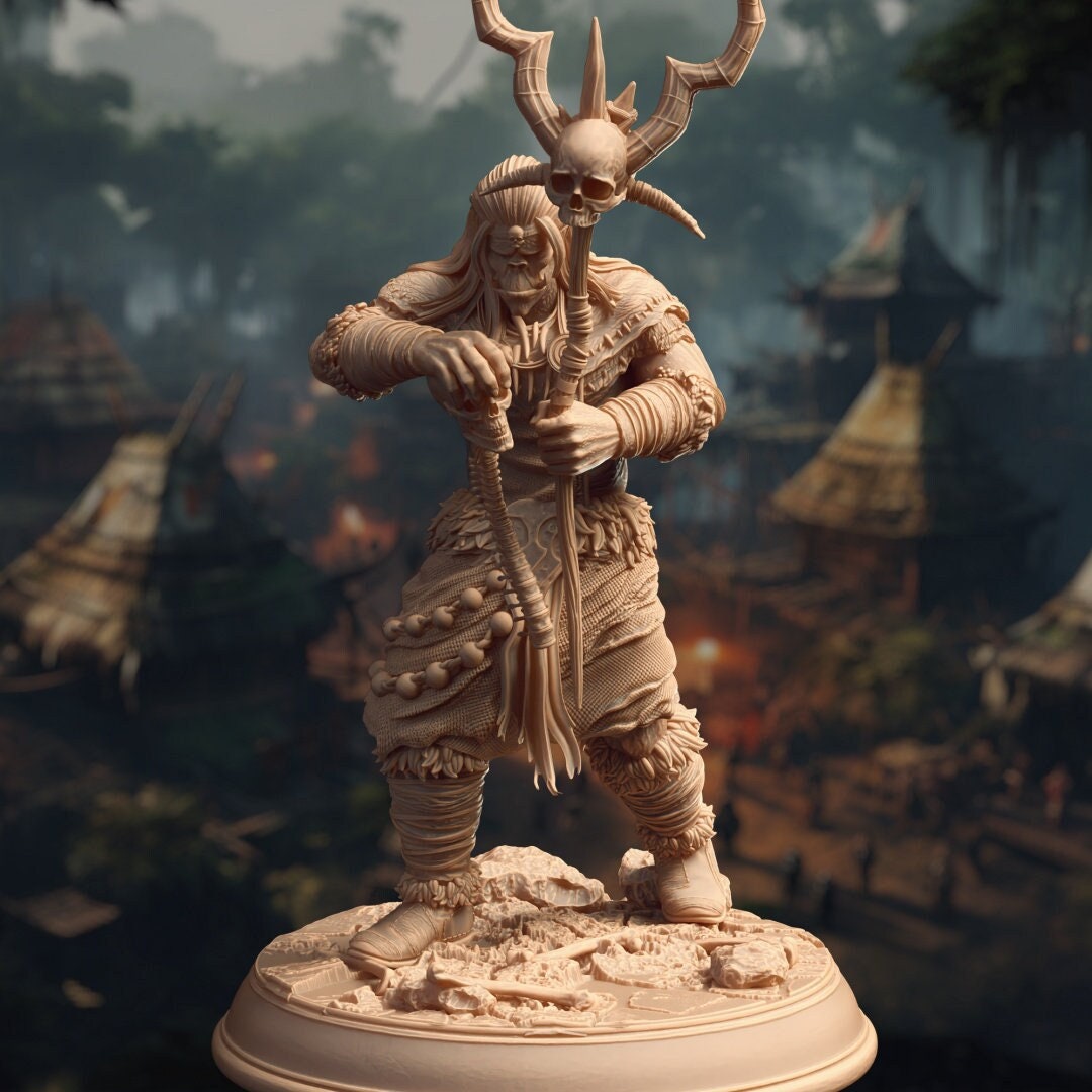 Orc Tribal Trio - Jugak'thar Tribe Shaman | Dnd| Tabletop Games | Wargames | Miniature | DM ...