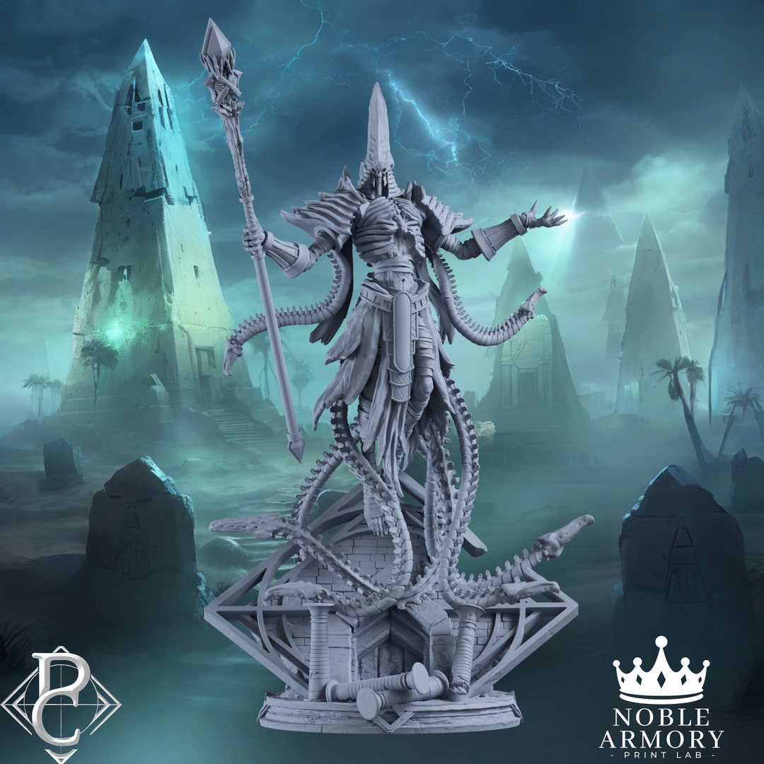 Amothep the Dark Pharaoh Dnd Tabletop Games Wargames Miniature Parasite ...