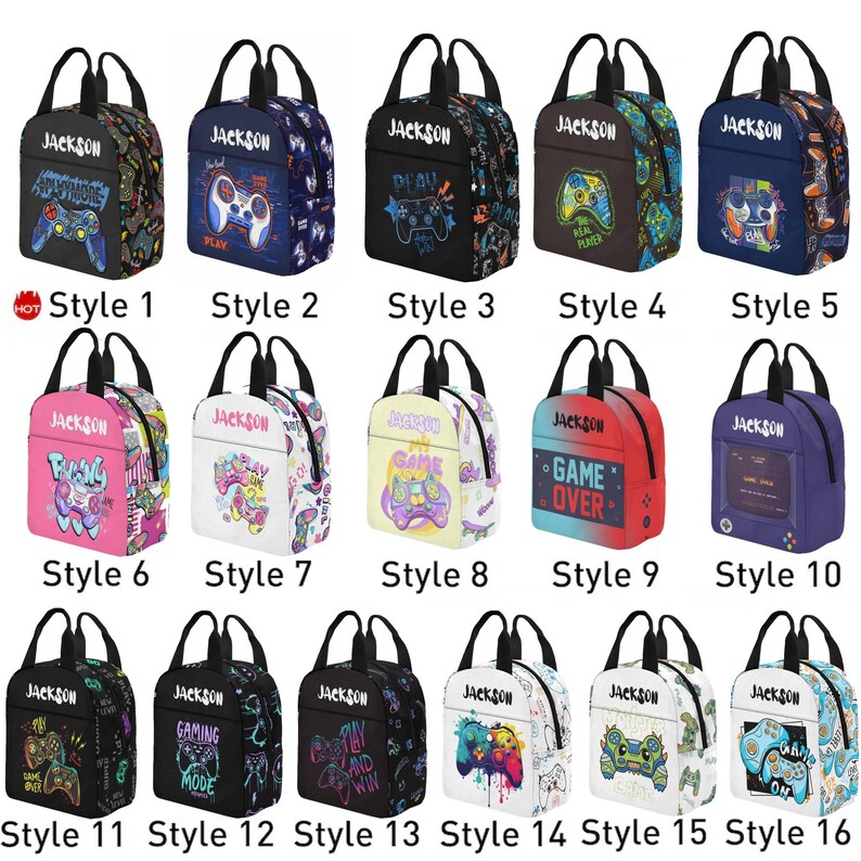 Personalized Kids Backpack Set: Custom Name School Bag, Lunchbox ...