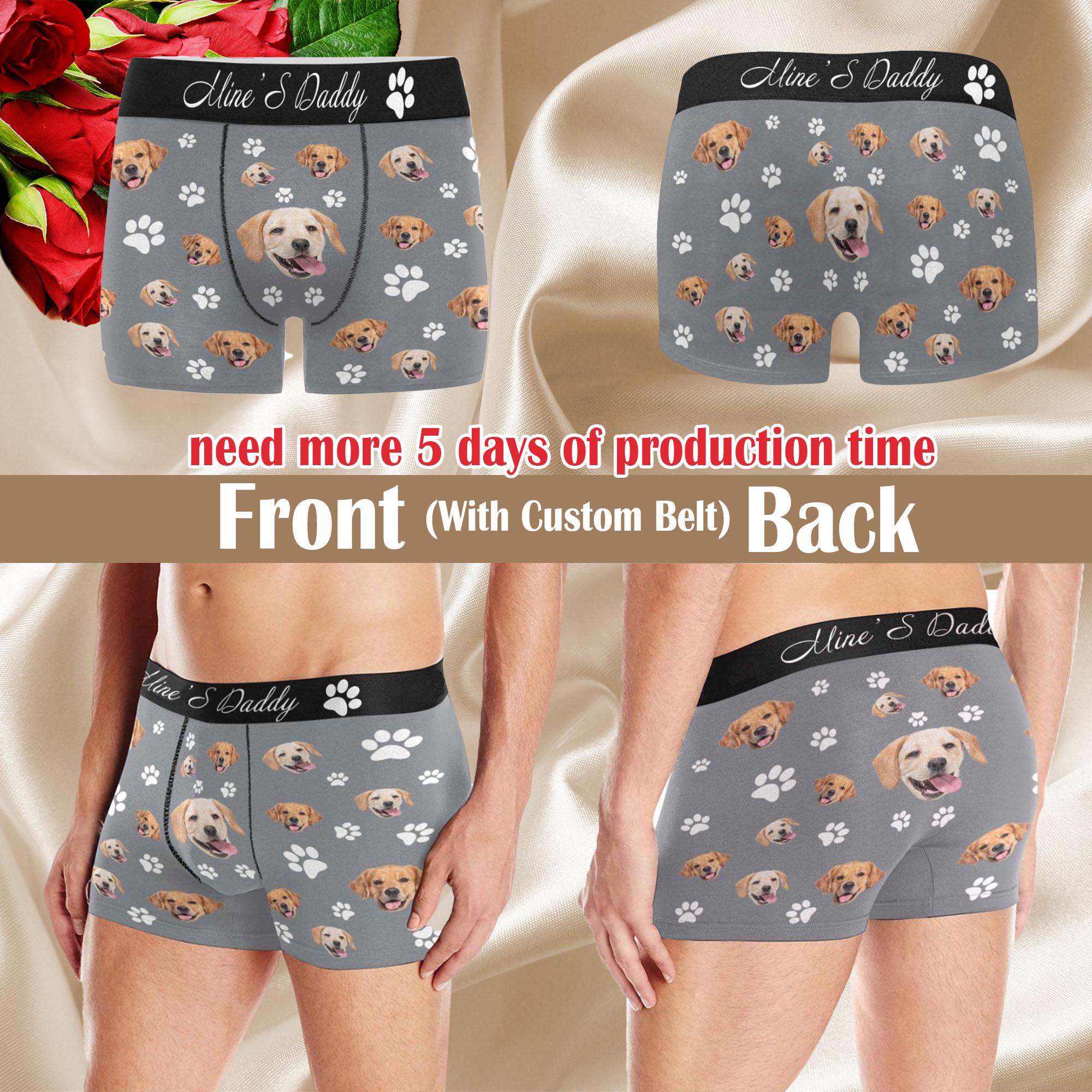 Personalized Pet Face Boxer Briefs: Custom Dog Print Underwear, Gift ...