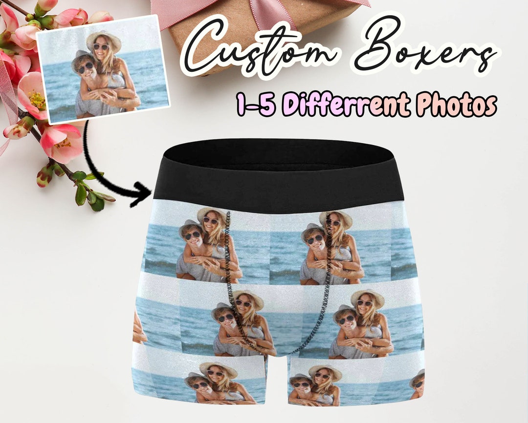Custom Boxers With Picture Face Underwear for Men Personalized Photo on ...