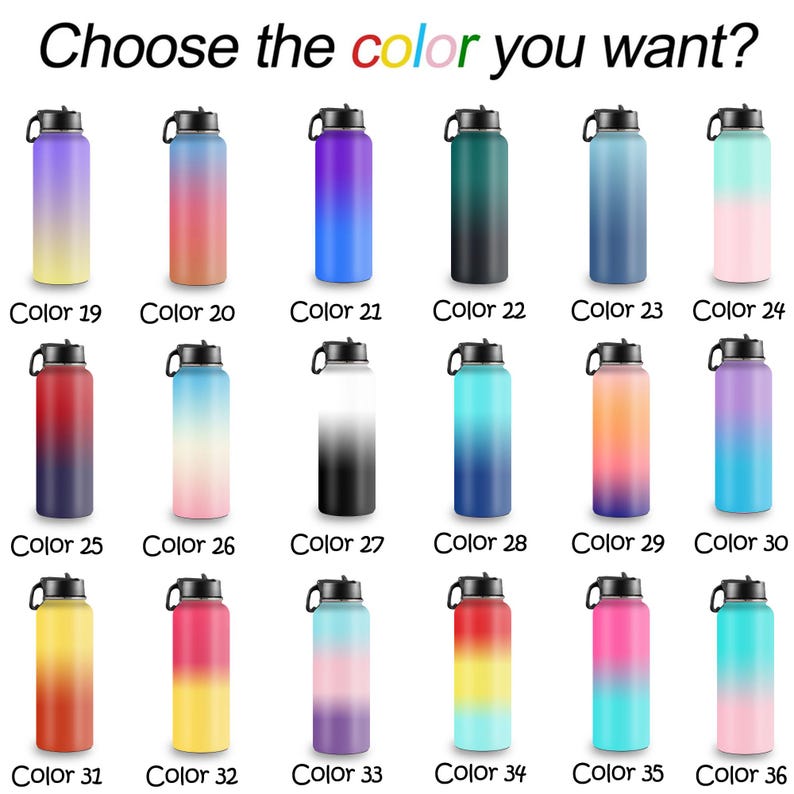 Personalized Kids Water Bottle With Straw: Insulated Stainless Steel ...