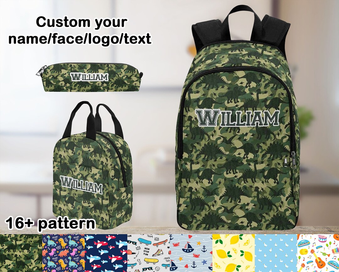 Personalised Kids Backpack With Name,book Bag for Kids,lunch Bag,pencil ...