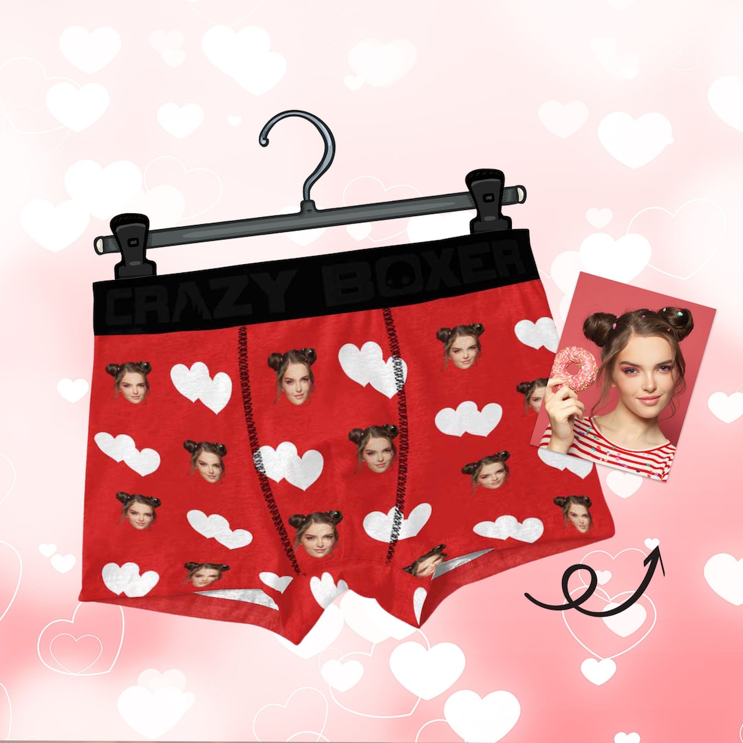 Custom Boxer With Face Face Underwear for Men Custom Boxer - Etsy